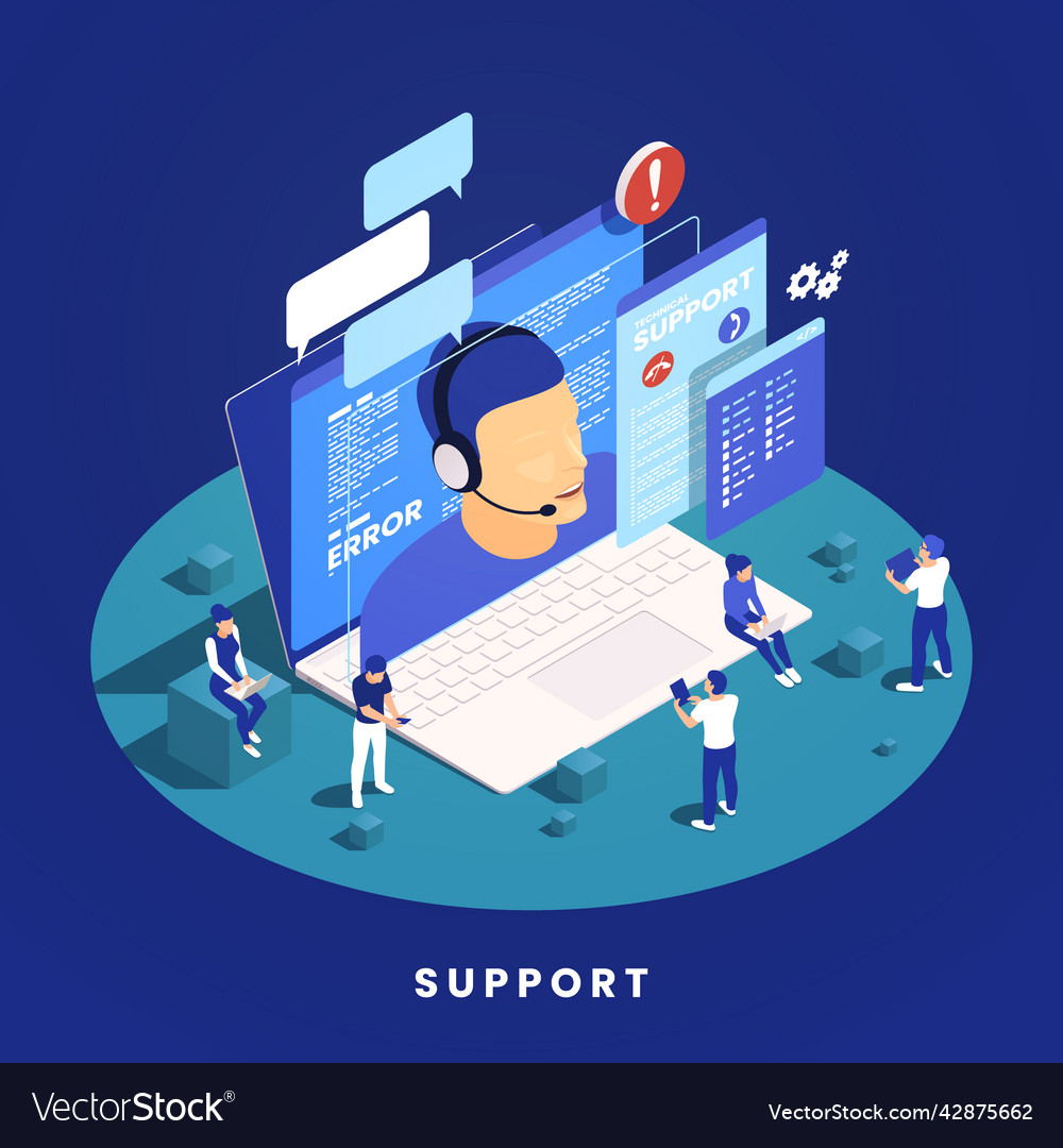 Technical support concept Royalty Free Vector Image