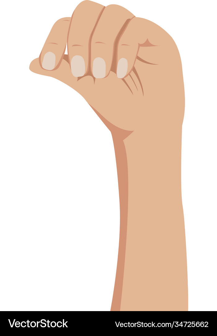 Woman hand holding something isolated Royalty Free Vector