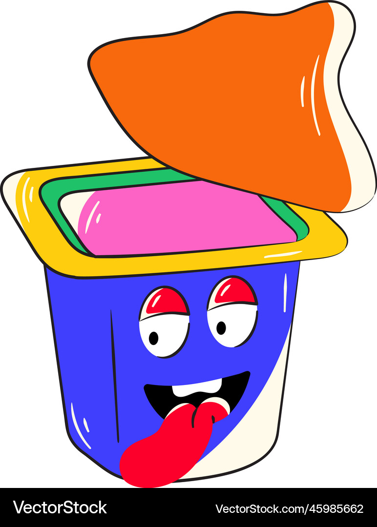 Yogurt cup Royalty Free Vector Image - VectorStock