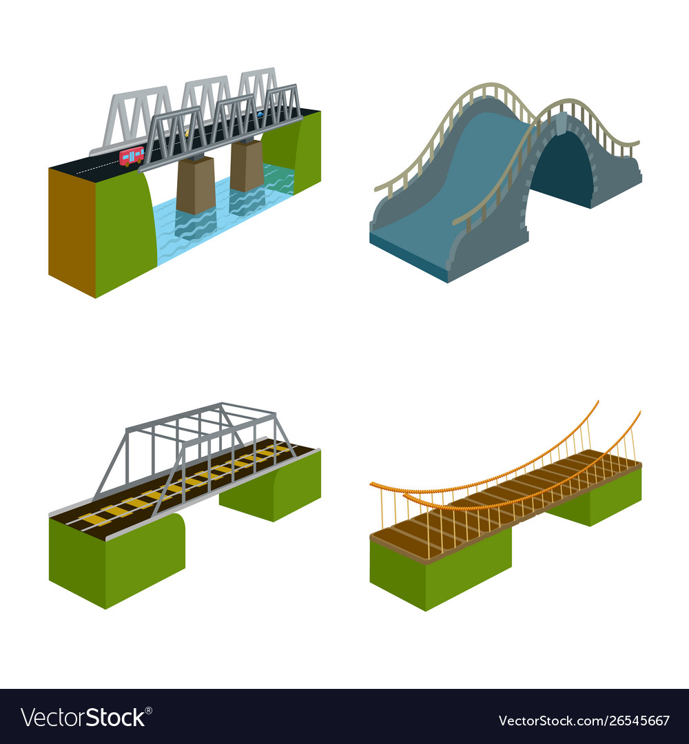 Bridgework and architecture Royalty Free Vector Image