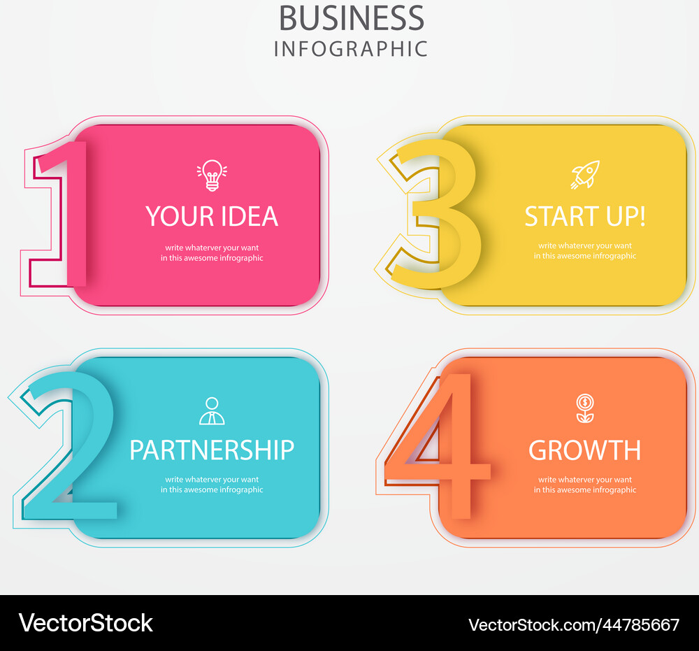Business infographic design with numbers Vector Image