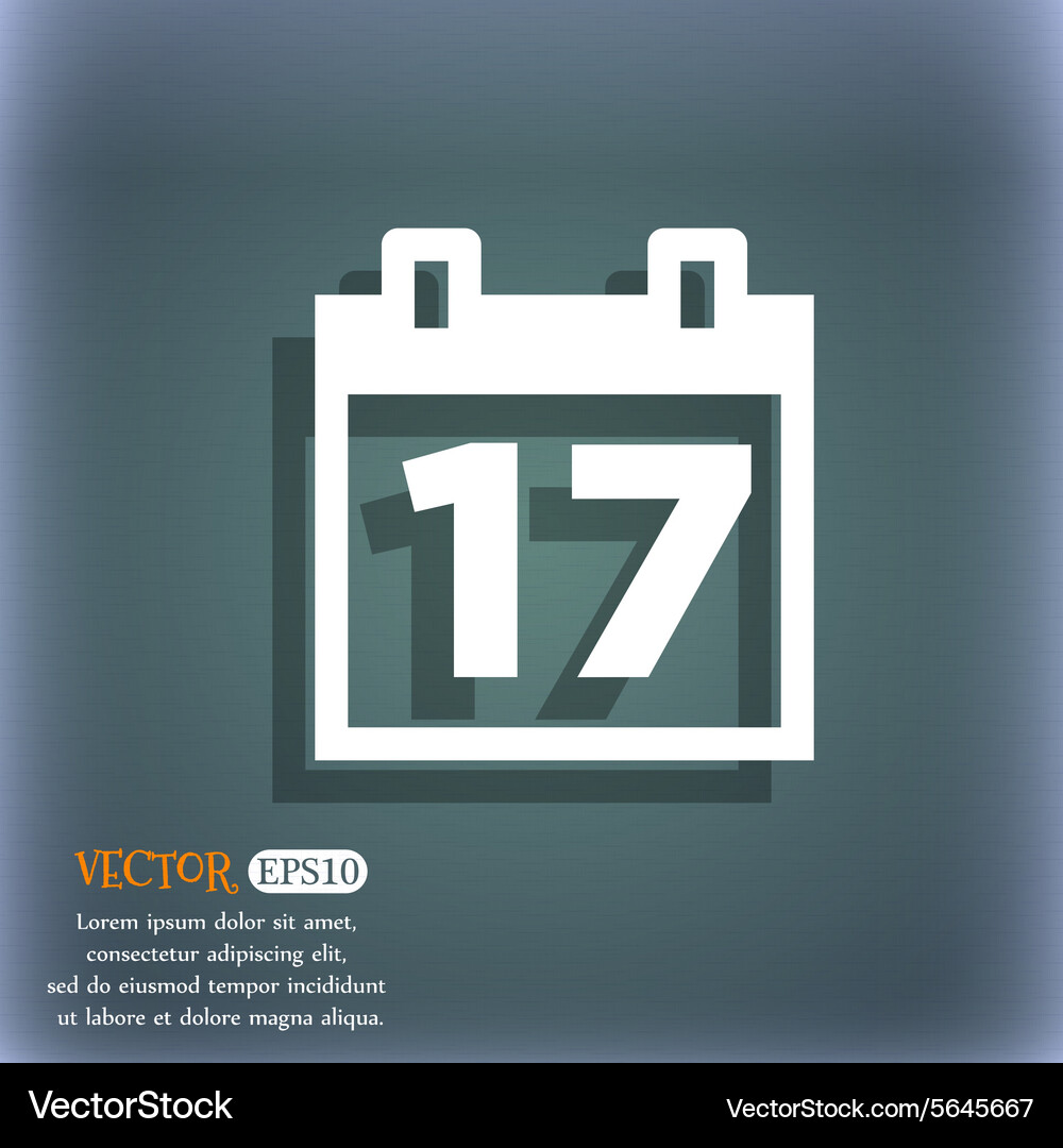 Calendar date or event reminder icon symbol Vector Image