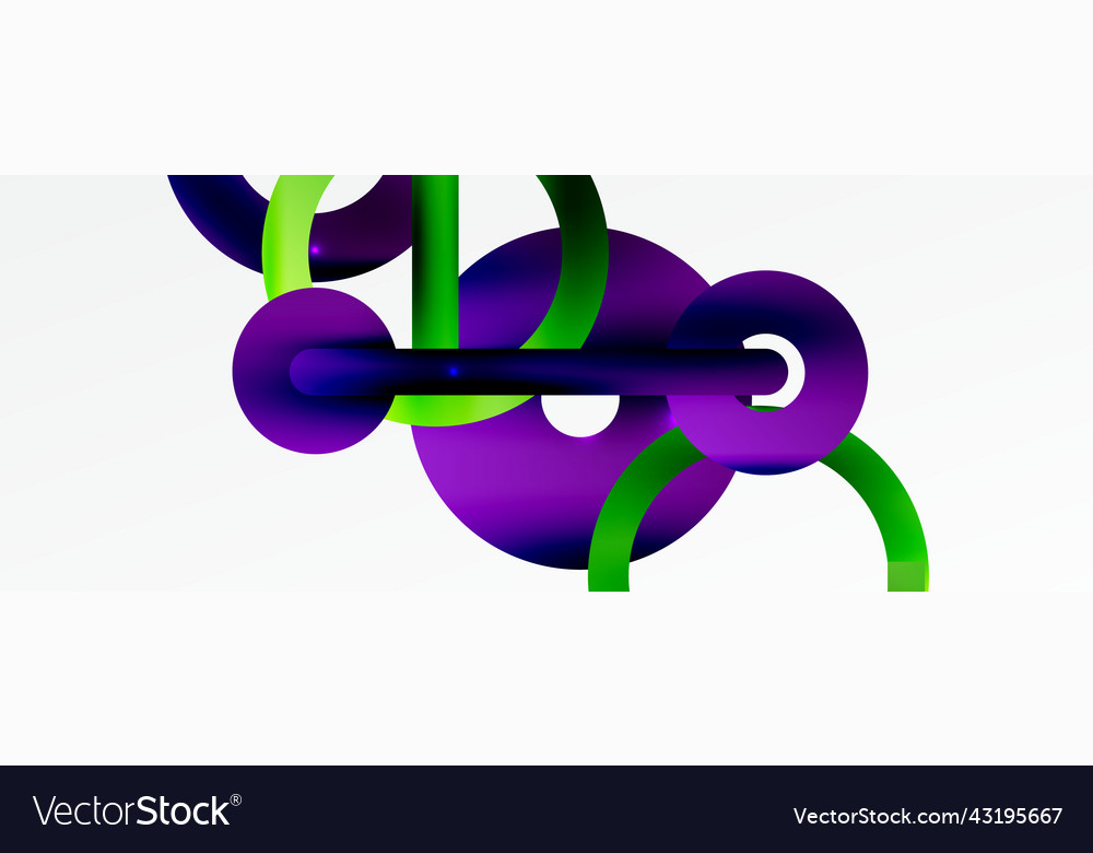 Circle Composition Abstract Background Trendy Vector Image