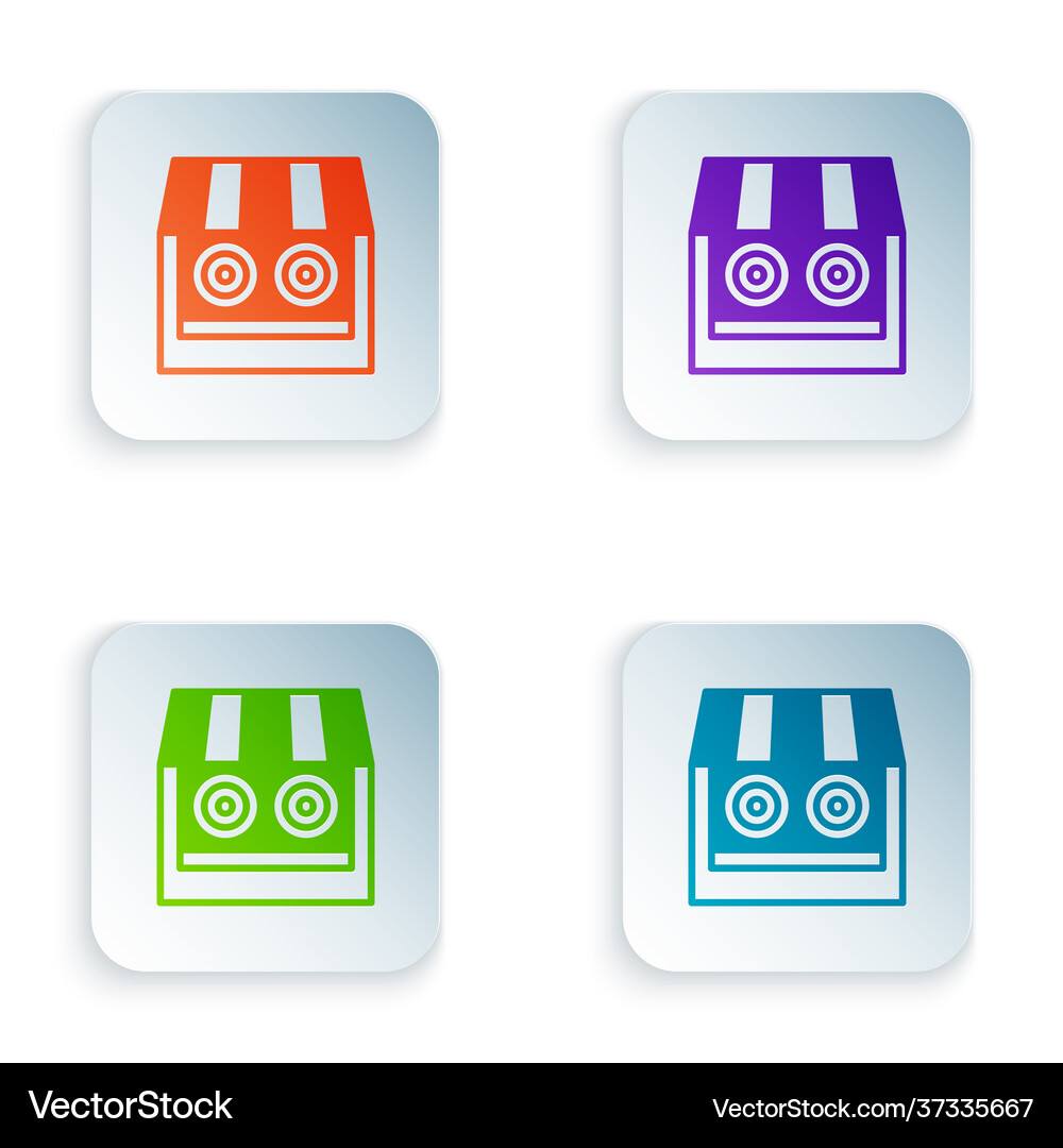 Color shooting gallery icon isolated on white Vector Image