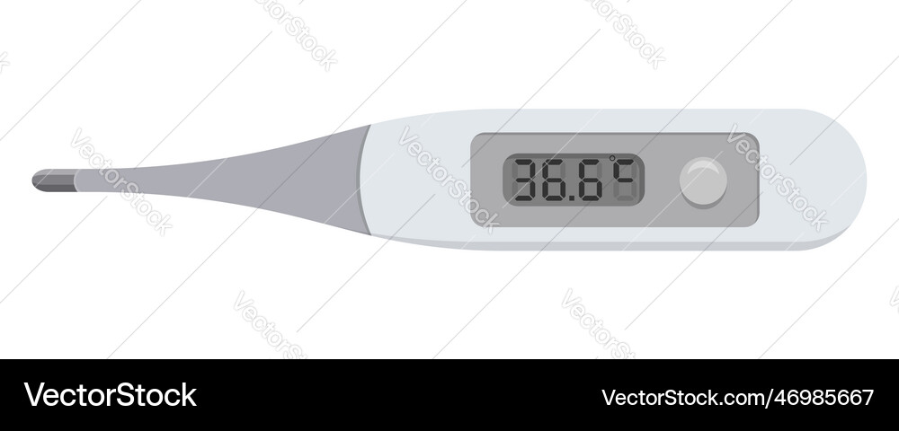 Electronic medical thermometer for measuring Vector Image