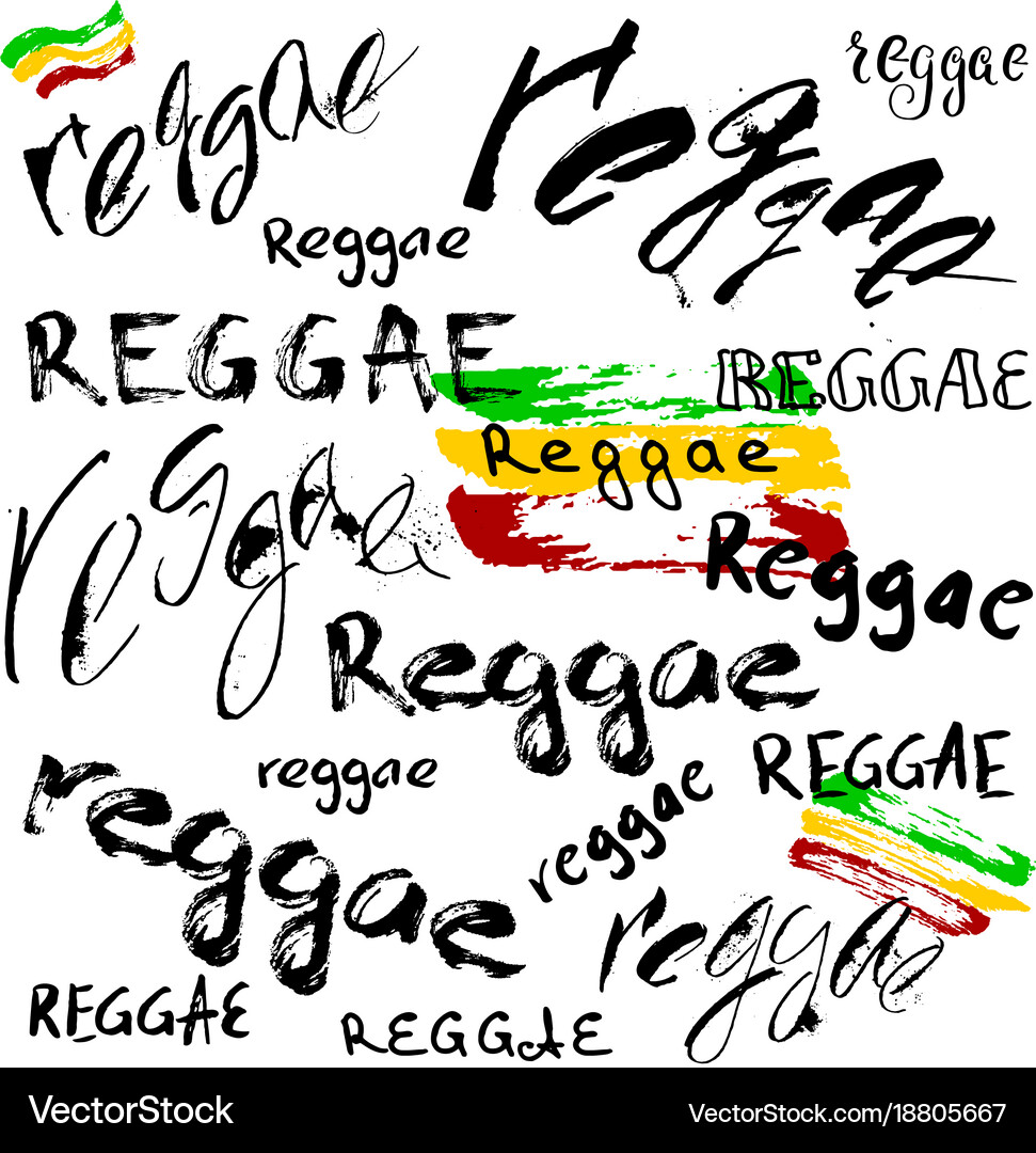 Isolated lettering poster in reggae style Vector Image