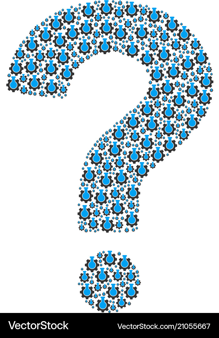 Question mark composition of chemical industry Vector Image