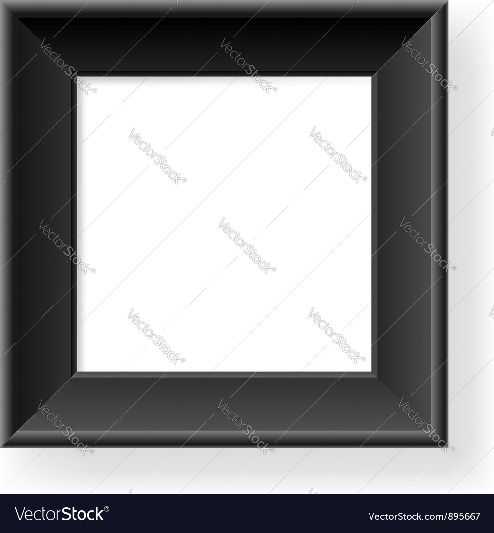 Realistic black frame Royalty Free Vector Image