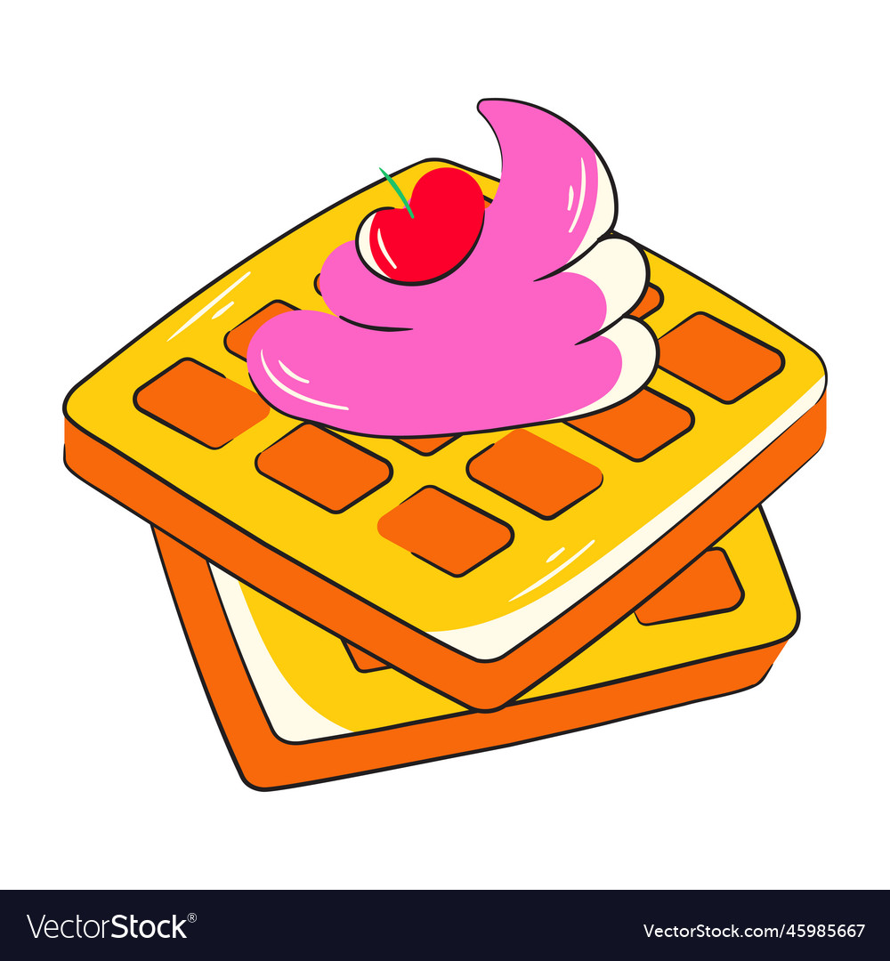 Waffles Royalty Free Vector Image - VectorStock