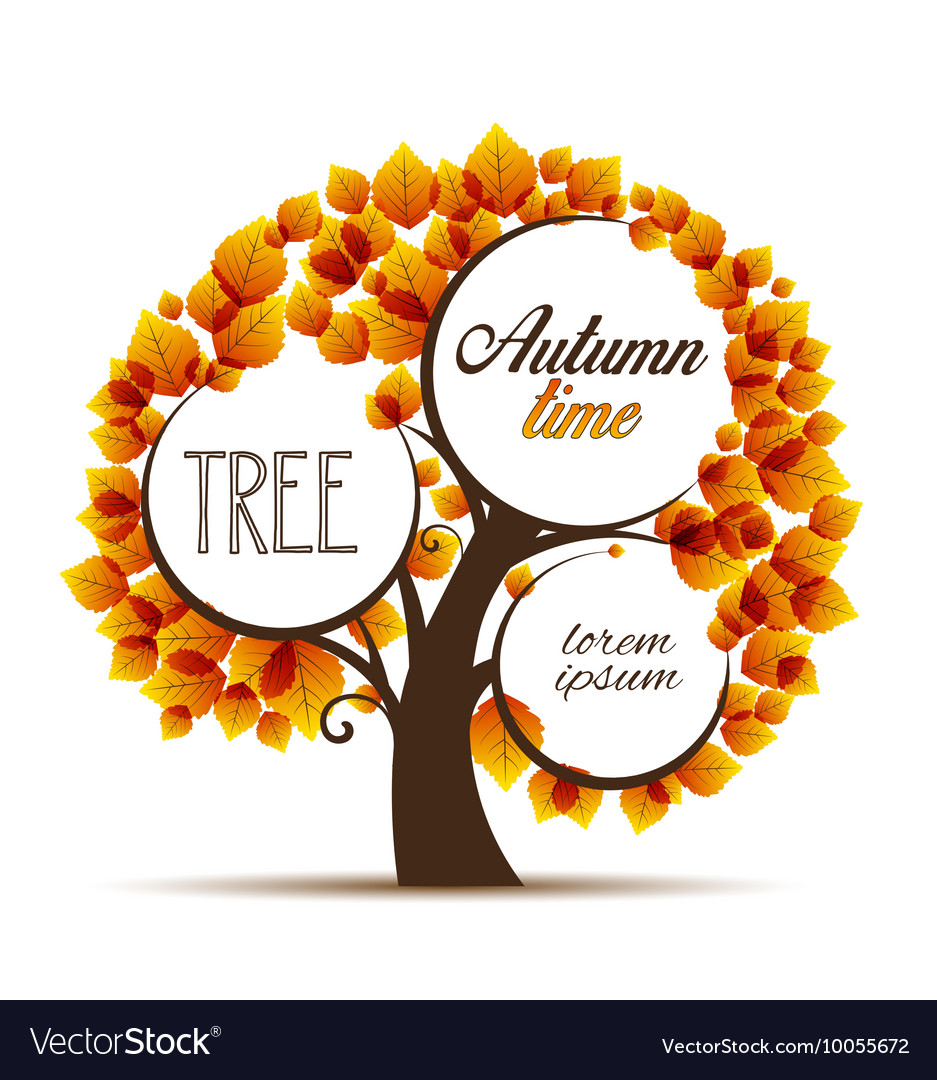 Autumn tree Royalty Free Vector Image - VectorStock