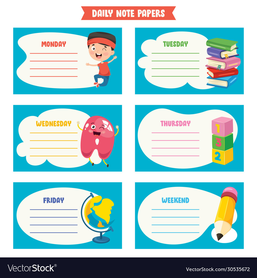 Blank note papers Royalty Free Vector Image - VectorStock