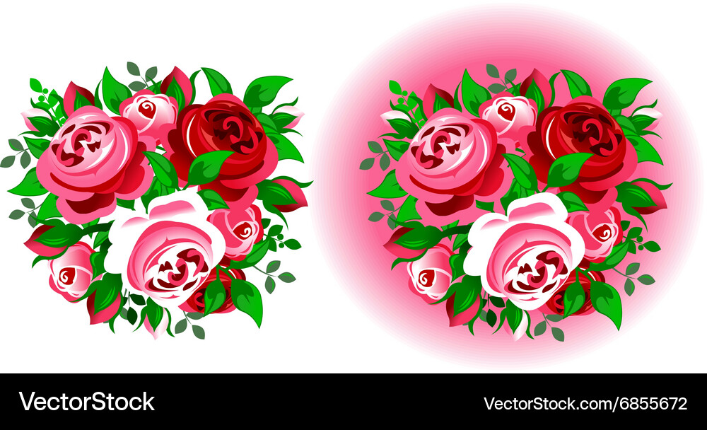 Bouquet of roses Royalty Free Vector Image - VectorStock