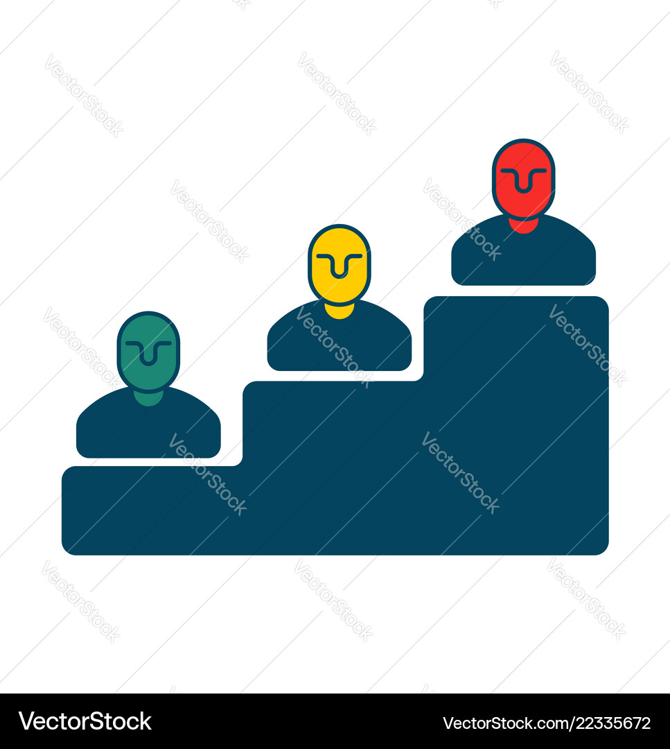 Career ladder icon steps from managers management Vector Image