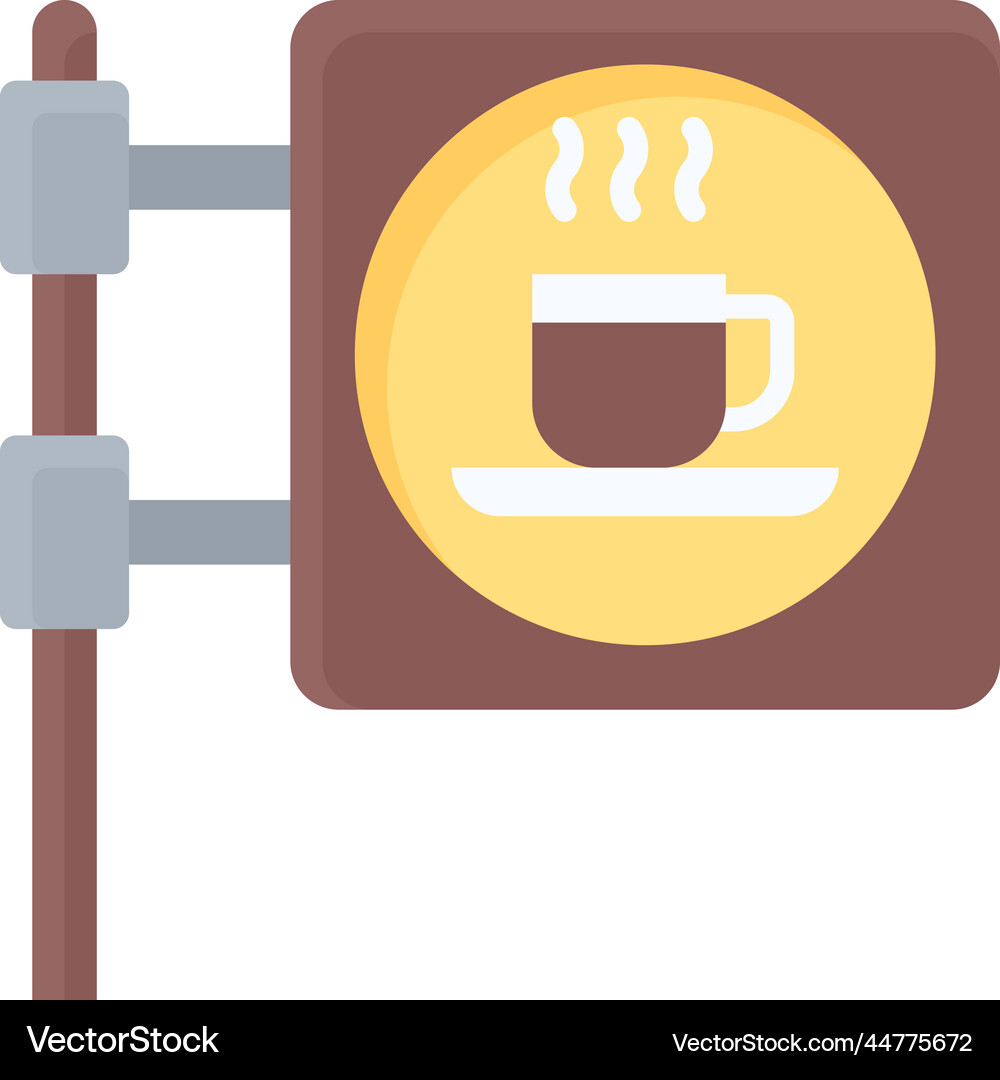 Coffee shop sign icon related Royalty Free Vector Image