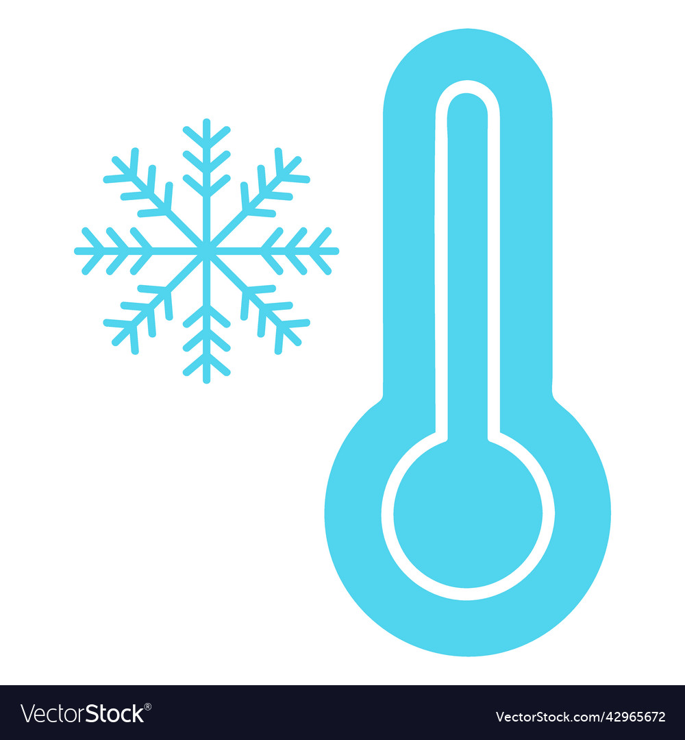 Cold temperature icon Royalty Free Vector Image