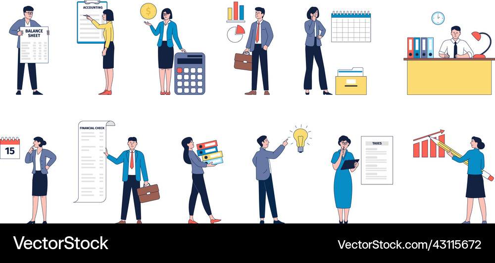 Financial assets expert company Royalty Free Vector Image