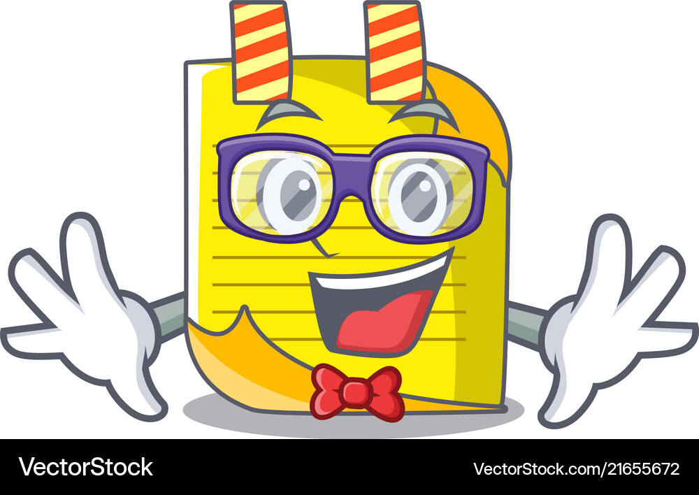 Geek cartoon note paper with conceptual idea Vector Image