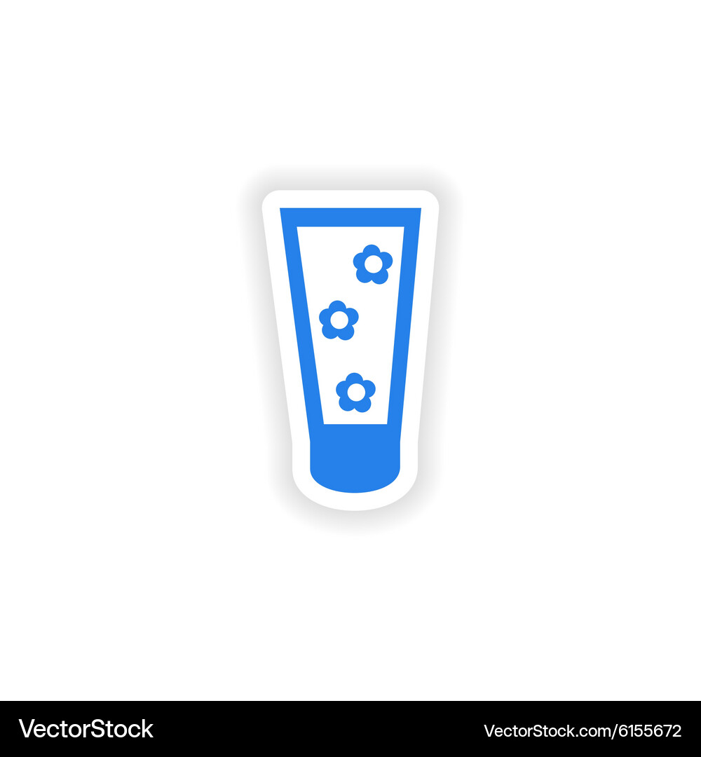 Icon sticker realistic design on paper hand cream Vector Image