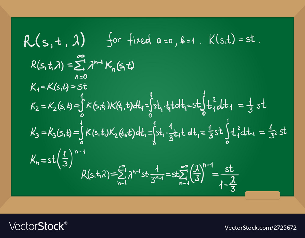 Resolvent kernel using neumann series method hand Vector Image