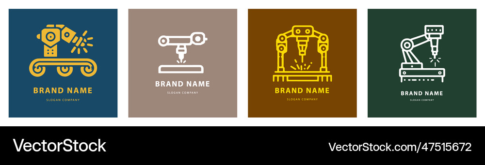 Robotic hand manipulator silhouette symbol icon Vector Image