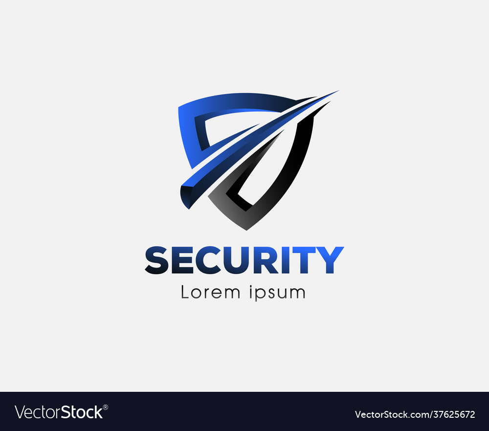 Security logo shield Royalty Free Vector Image
