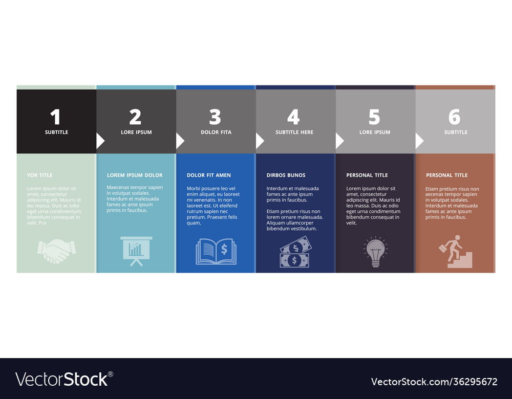 Steb step infographic business education Vector Image Steb step infographic business education Vector Image