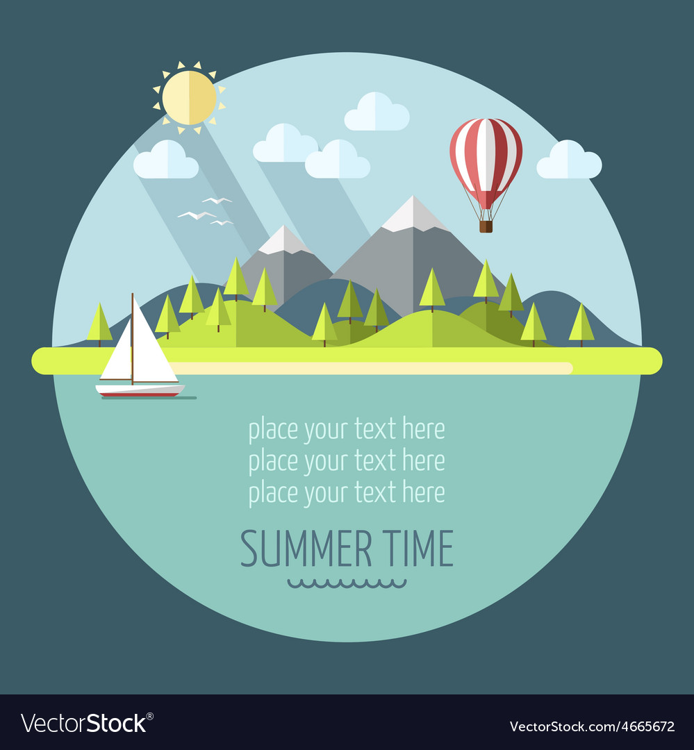 Summer time concept Royalty Free Vector Image - VectorStock