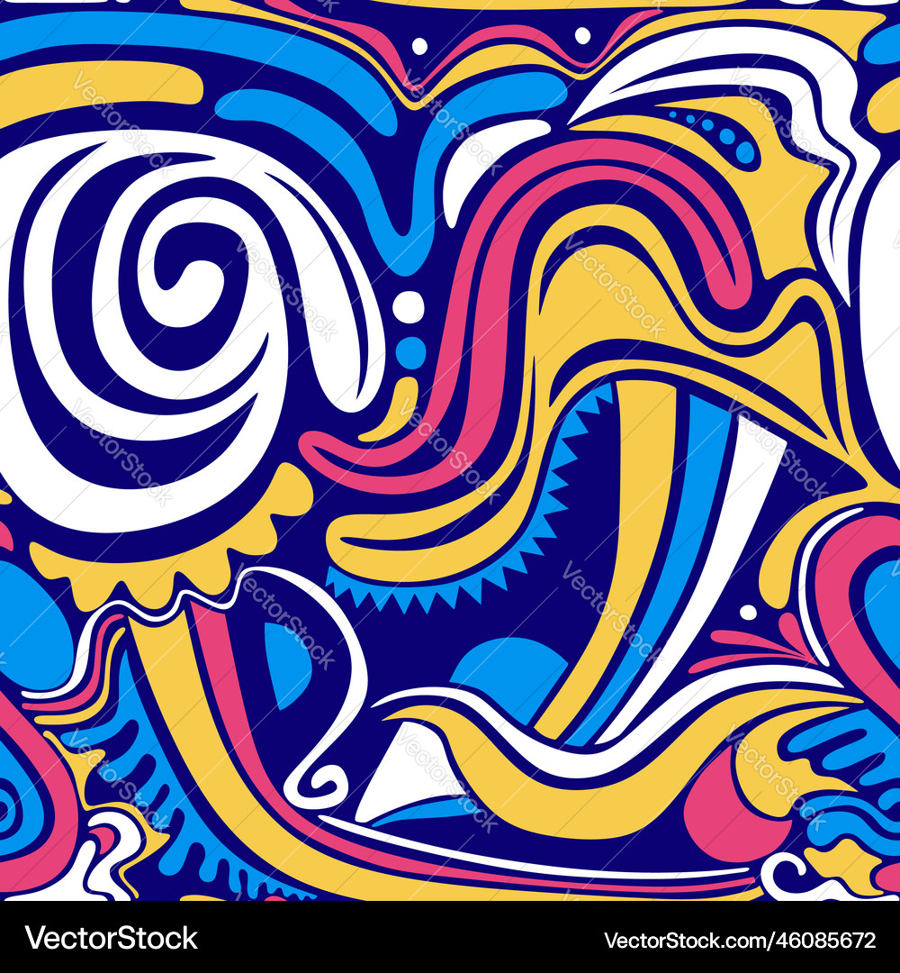 Tribal abstract seamless pattern in colorful style