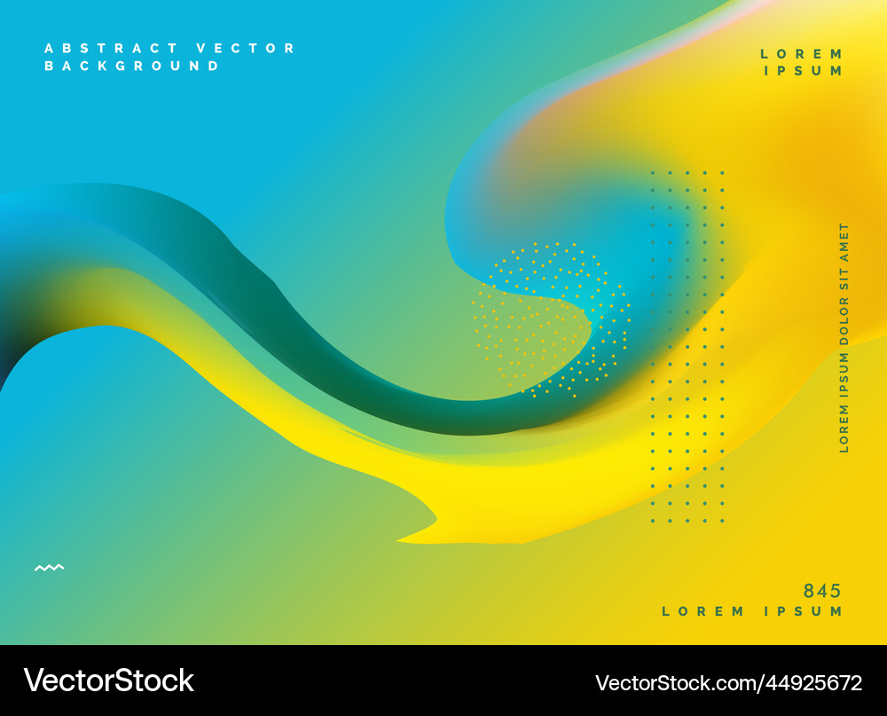 Yellow fluid color mesh background design poster Vector Image