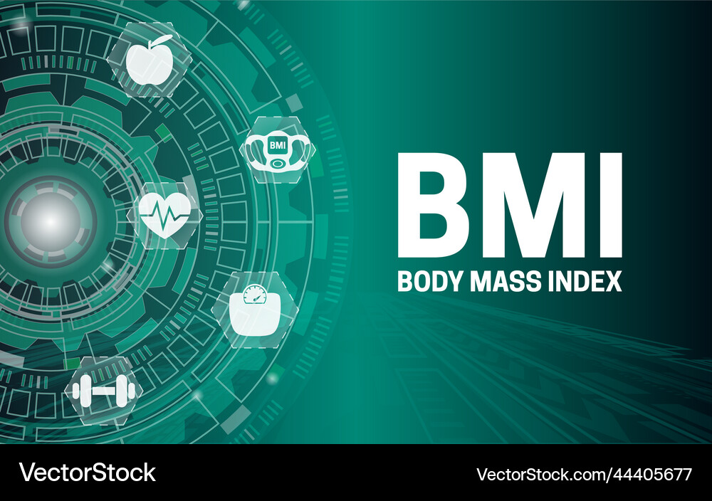 Bmi and weight loss banner background Royalty Free Vector