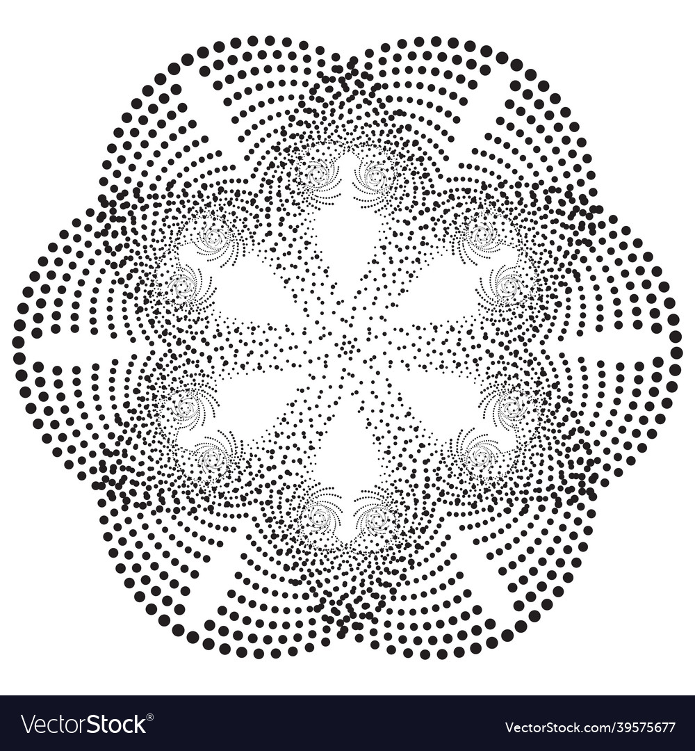 Dotted halftone spiral pattern or texture Vector Image