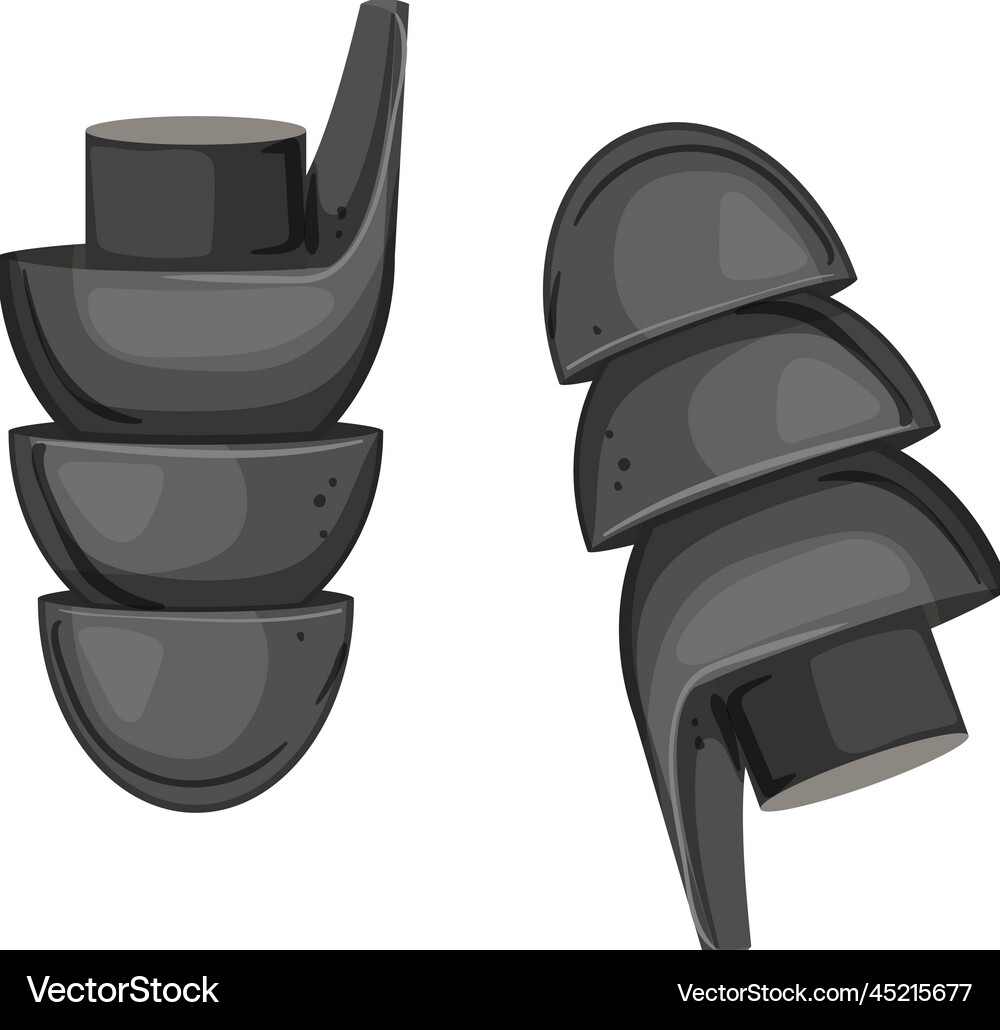 Hear earplugs noise cartoon Royalty Free Vector Image