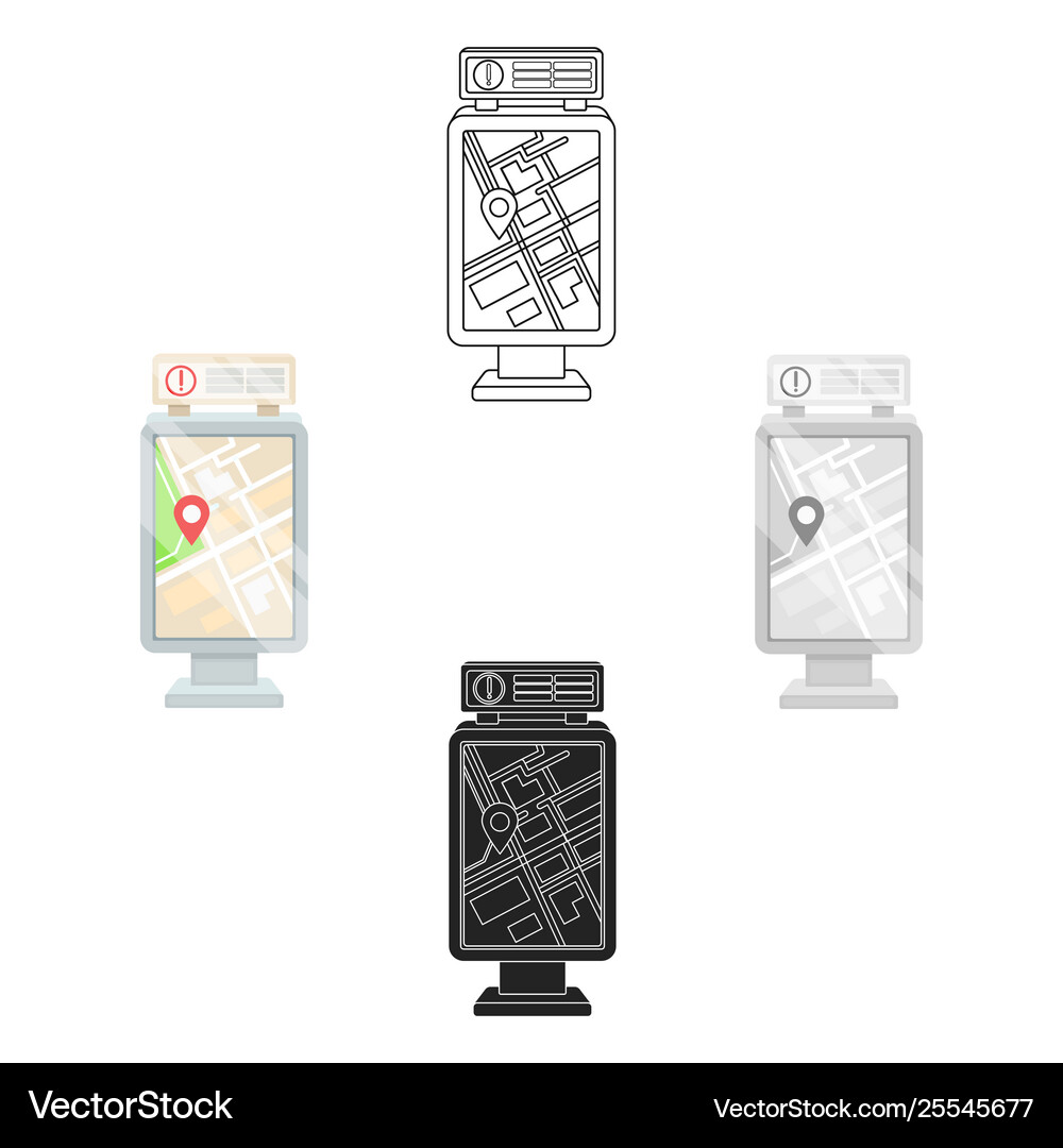 Information board icon in cartoonblack style Vector Image