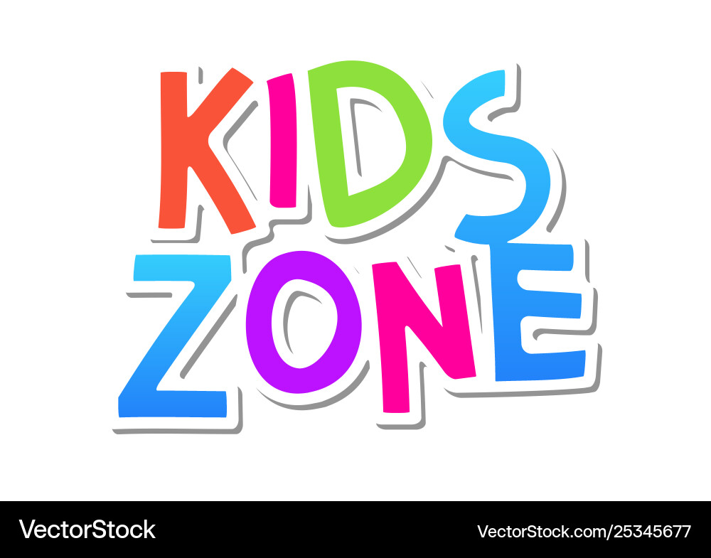 Kid zone fun banner background kids game Vector Image
