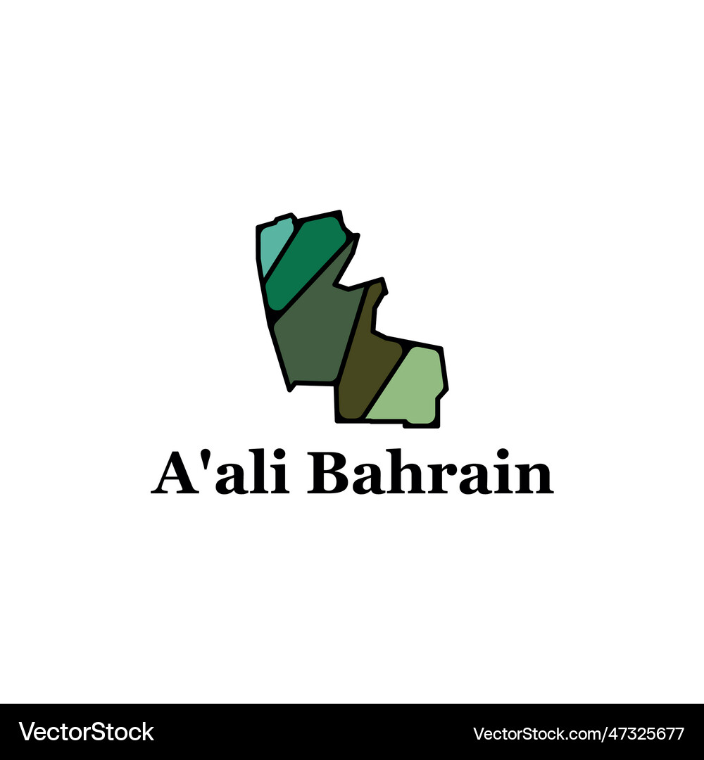 Map of a ali bahrain the state Royalty Free Vector Image