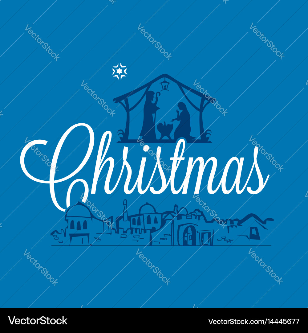 Nativity of jesus christ Royalty Free Vector Image
