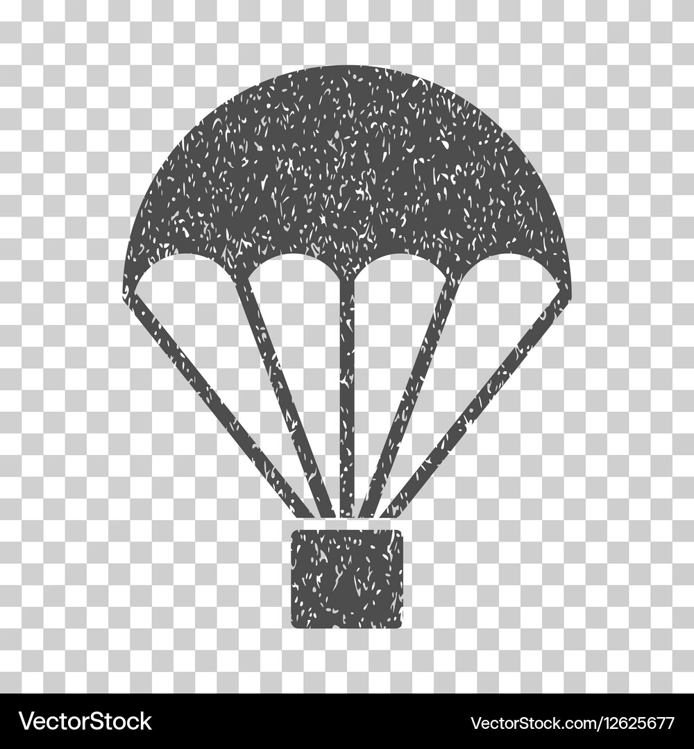 Parachute grainy texture icon Royalty Free Vector Image