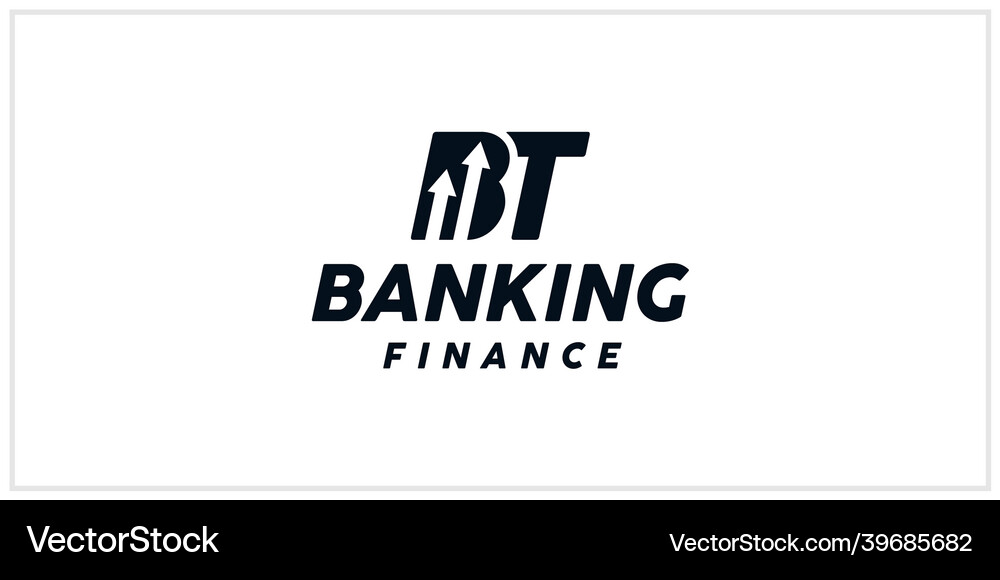 Bt banking finance logo Royalty Free Vector Image
