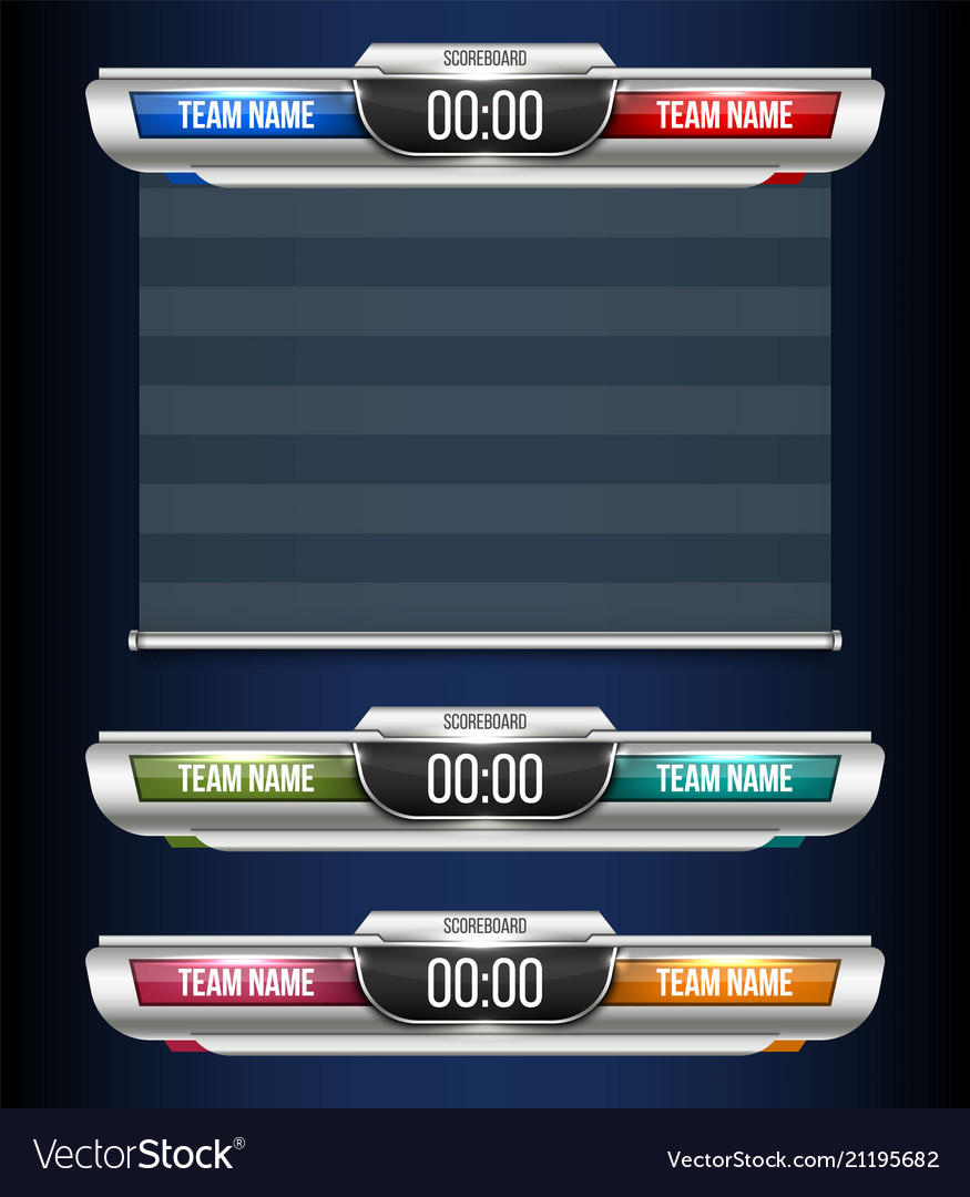 Creative digital scoreboard Royalty Free Vector Image