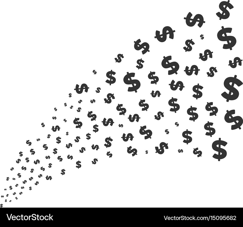 Dollar source stream Royalty Free Vector Image