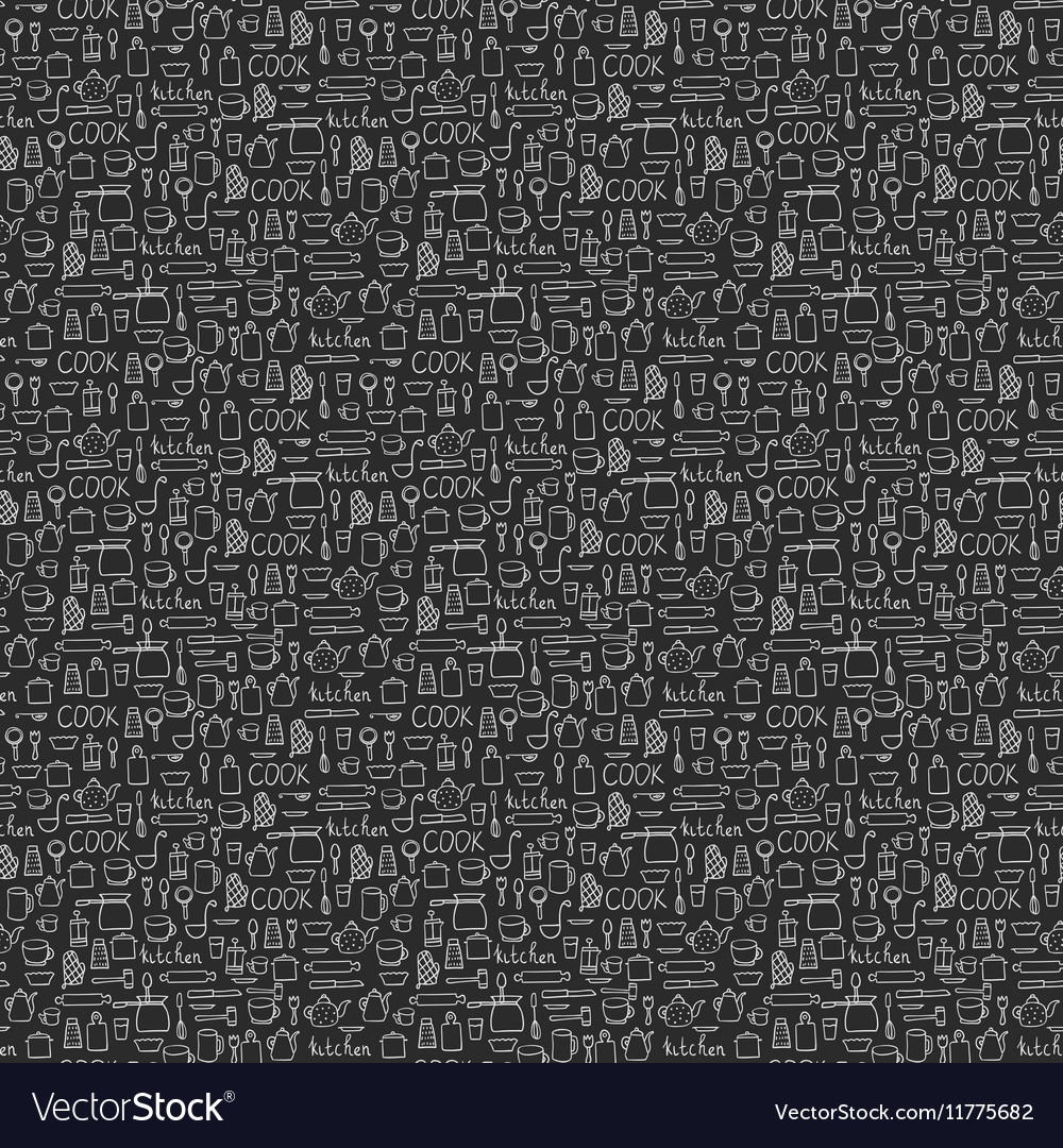 Doodles seamless pattern set Royalty Free Vector Image