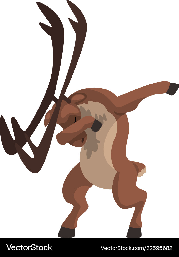 Elk standing in dub dancing pose cute cartoon Vector Image