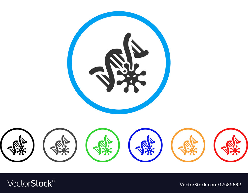Genetics rounded icon Royalty Free Vector Image