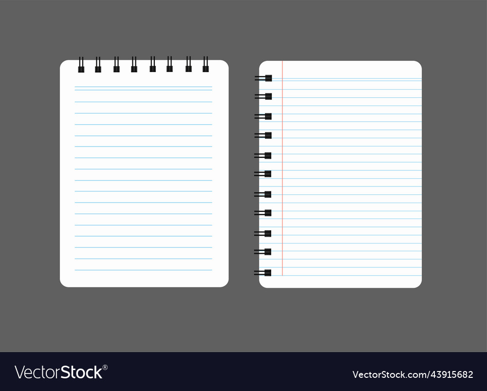 Lines spiral notepad Royalty Free Vector Image
