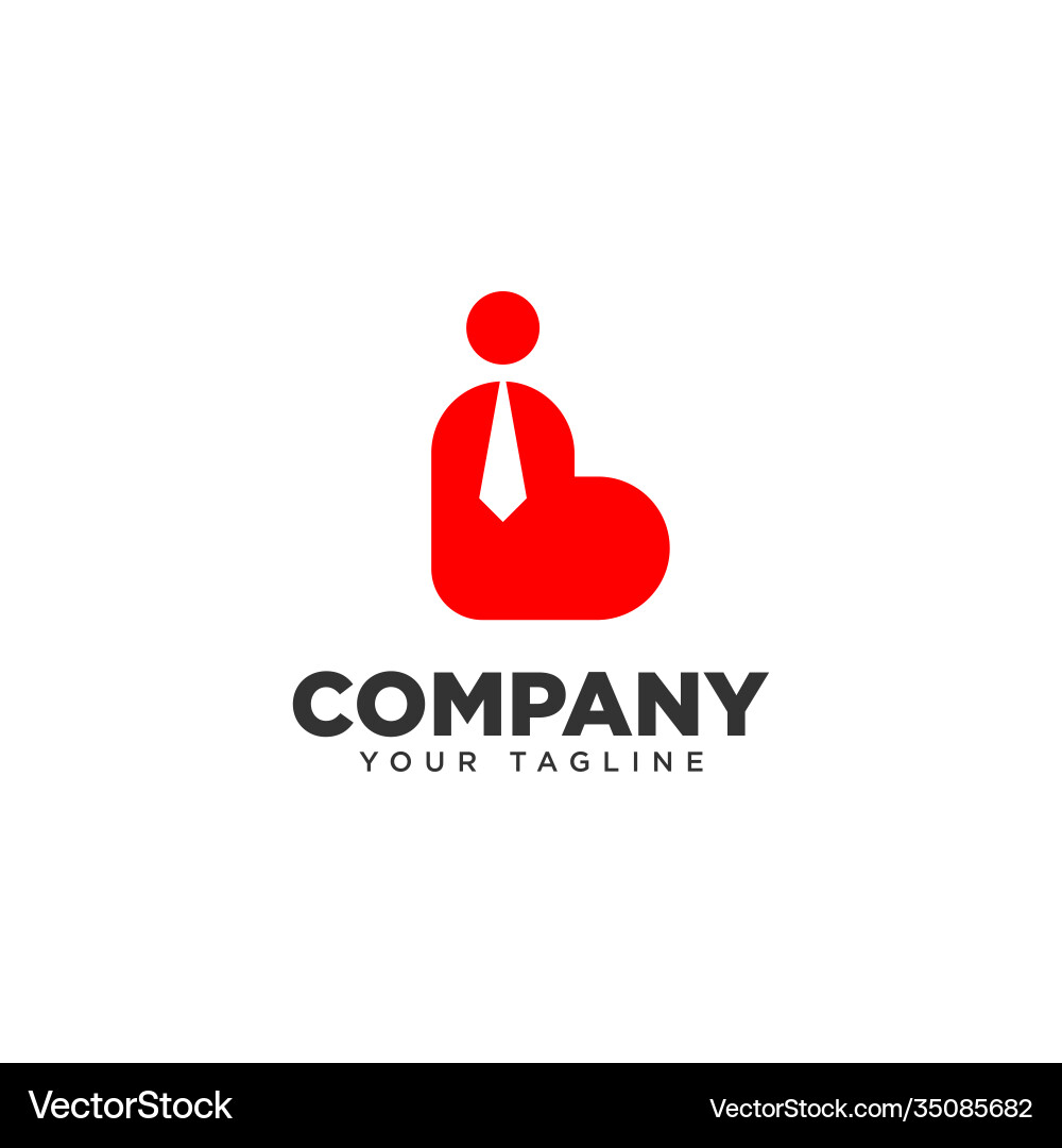 Love job logo design template Royalty Free Vector Image