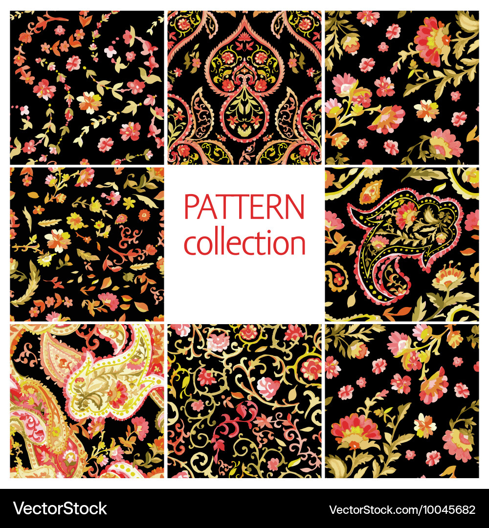 Paisley indian or turkish persian seamless pattern