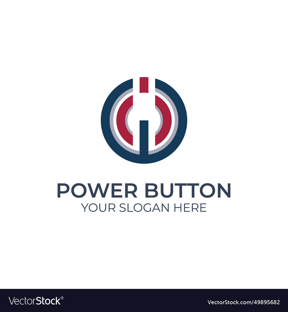 Power button logo Royalty Free Vector Image - VectorStock