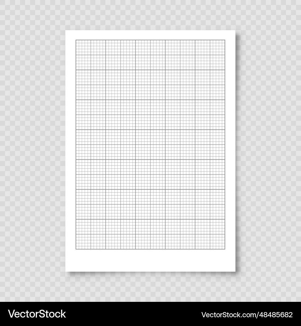 Sheet of graph paper with grid millimeter Vector Image