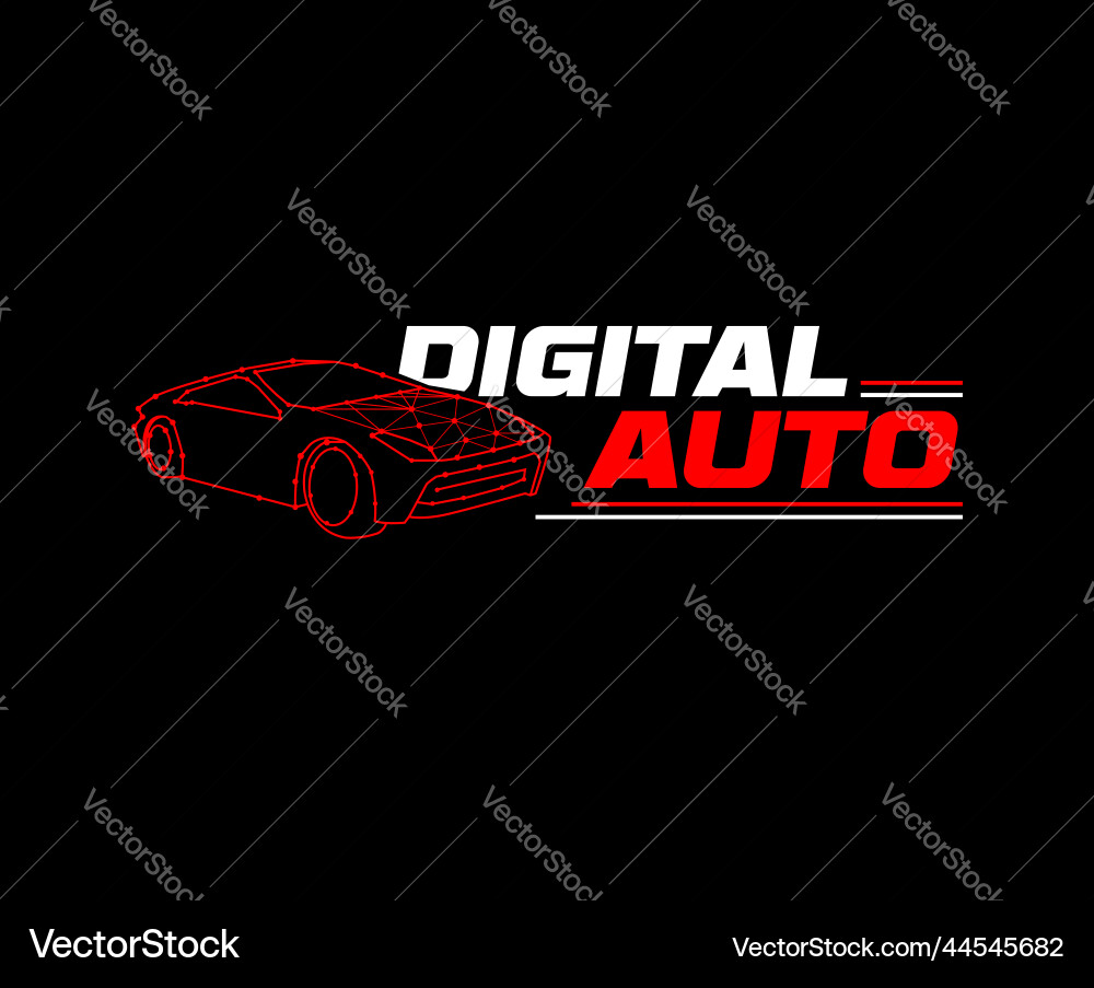 Simple digital automotive tune up service Vector Image
