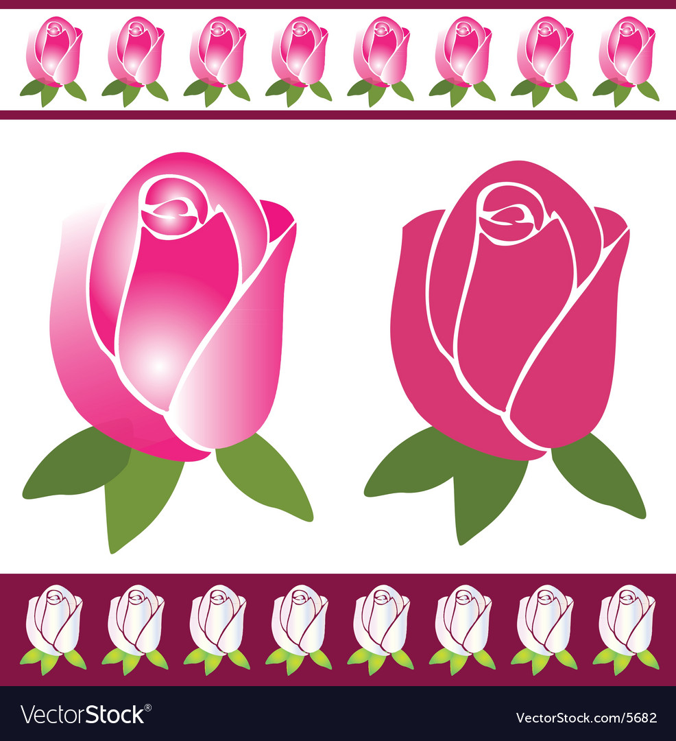 Simple rose Royalty Free Vector Image - VectorStock